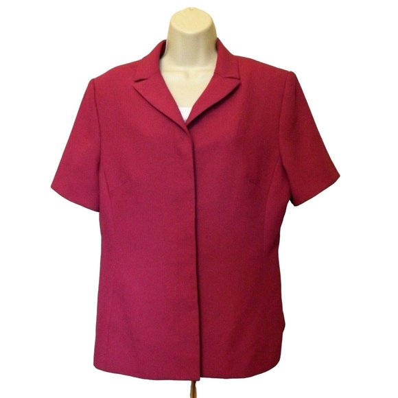 Le Suit | Jackets & Coats | Le Suit Jacket 4p Petites Dark Pink Fuchsia ...